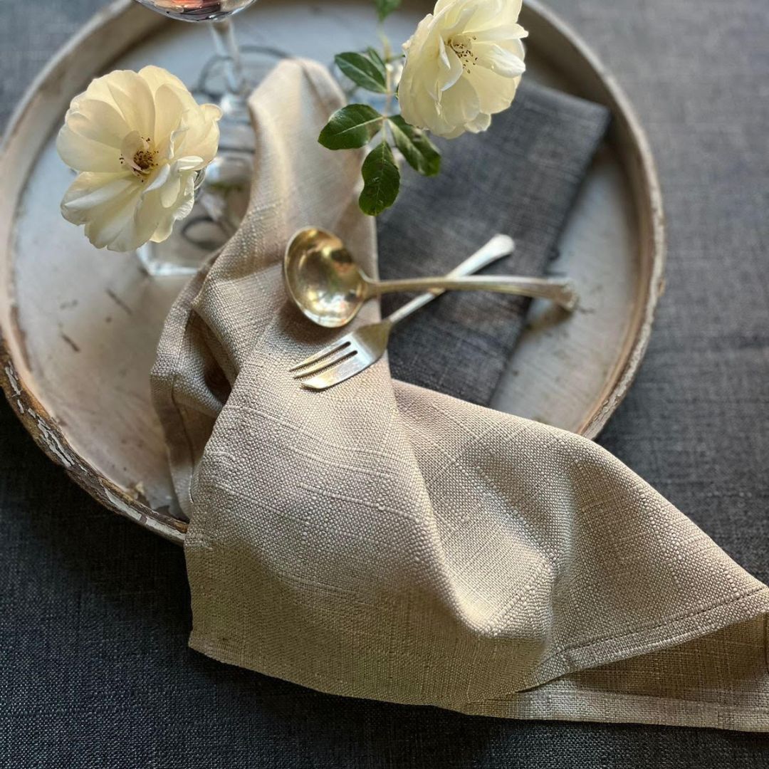 Linen Look Serviettes – In Stitches